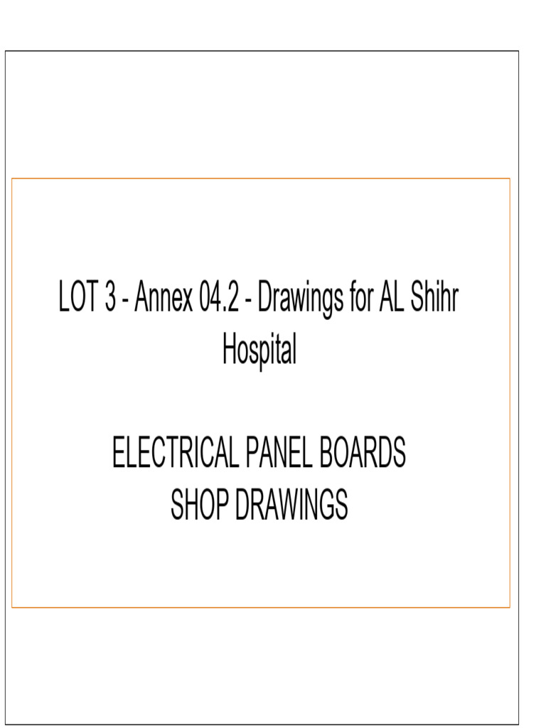 6-LOT 3 - Annex 04.2 - Drawings For AL Shihr Hospital | PDF | Electric ...