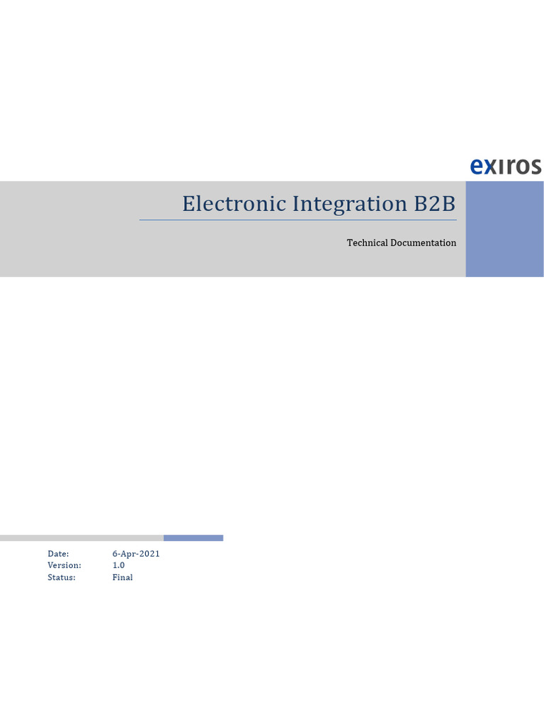 B2B Exiros - Supplier - Technical Doc CXML - v1 | PDF | Procurement ...
