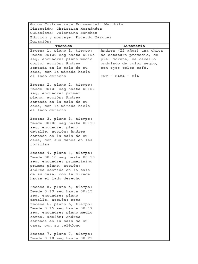 Guion Documental | PDF