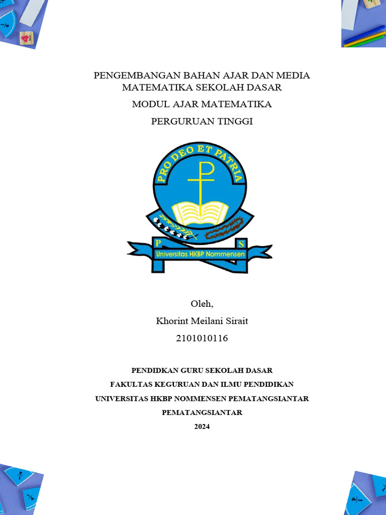 Modul Khorint Meilani Sirait (2101010116) PBA Dan Media Matematika SD | PDF