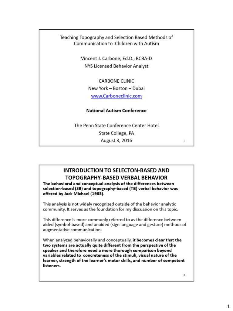 Carbone - Alternative Communication Methods For Children With Autism ...