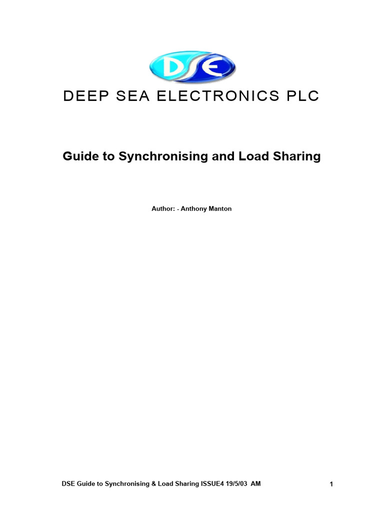 Guide To Synchronising and Load Sharing | PDF | Mains Electricity ...