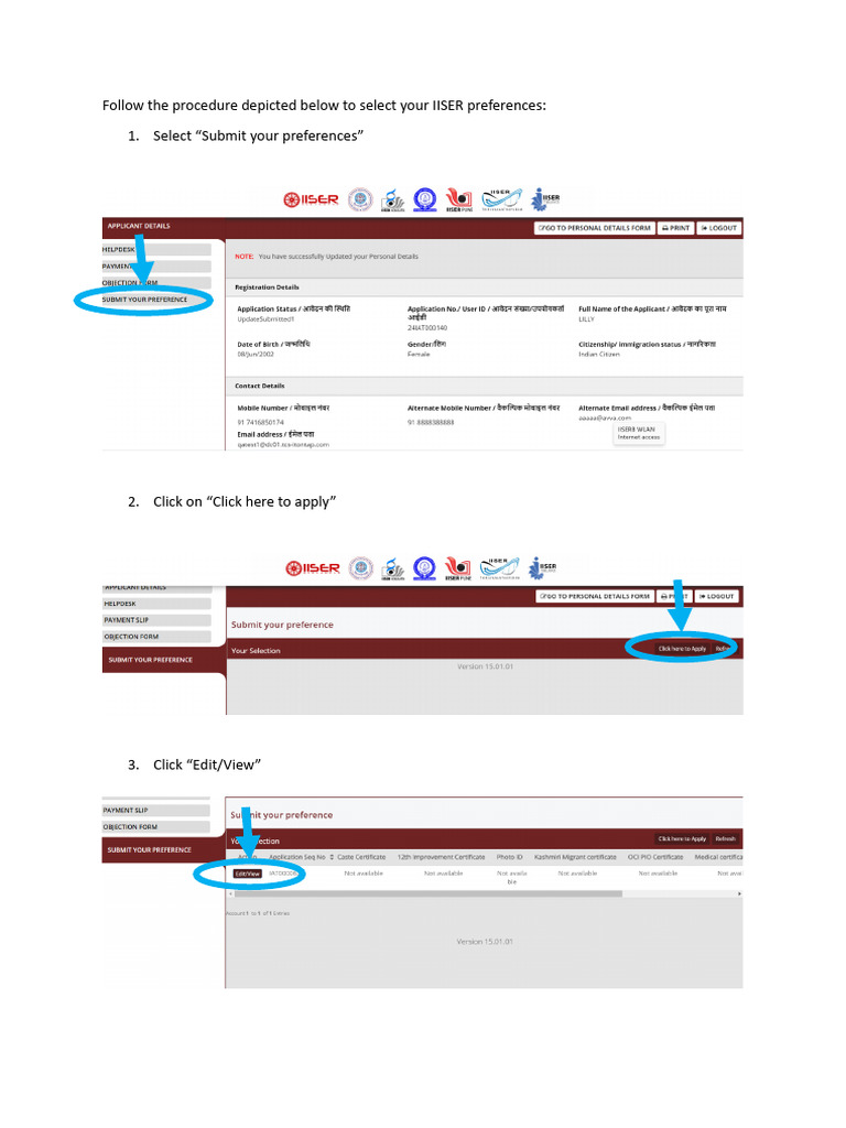 IISER Preference Selection | PDF | Business