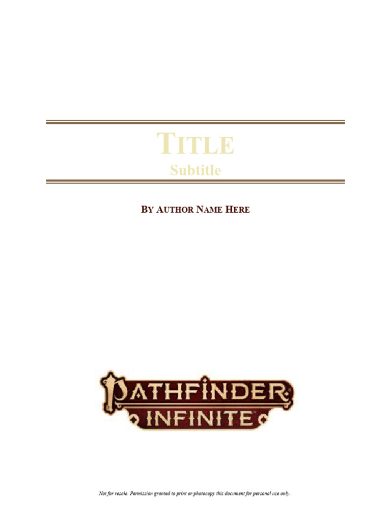 Pathfinder 1st Ed Infinite Revised | PDF | License | Copyright