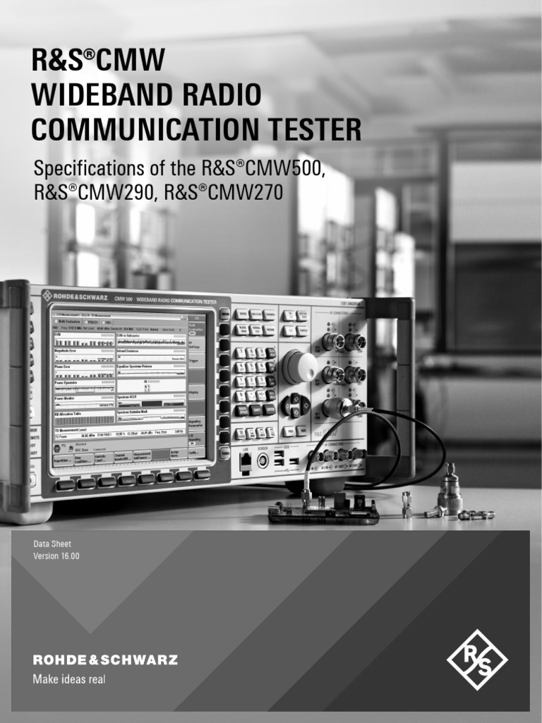 1 CMW 500 Specification | PDF | Decibel | Sampling (Signal Processing)