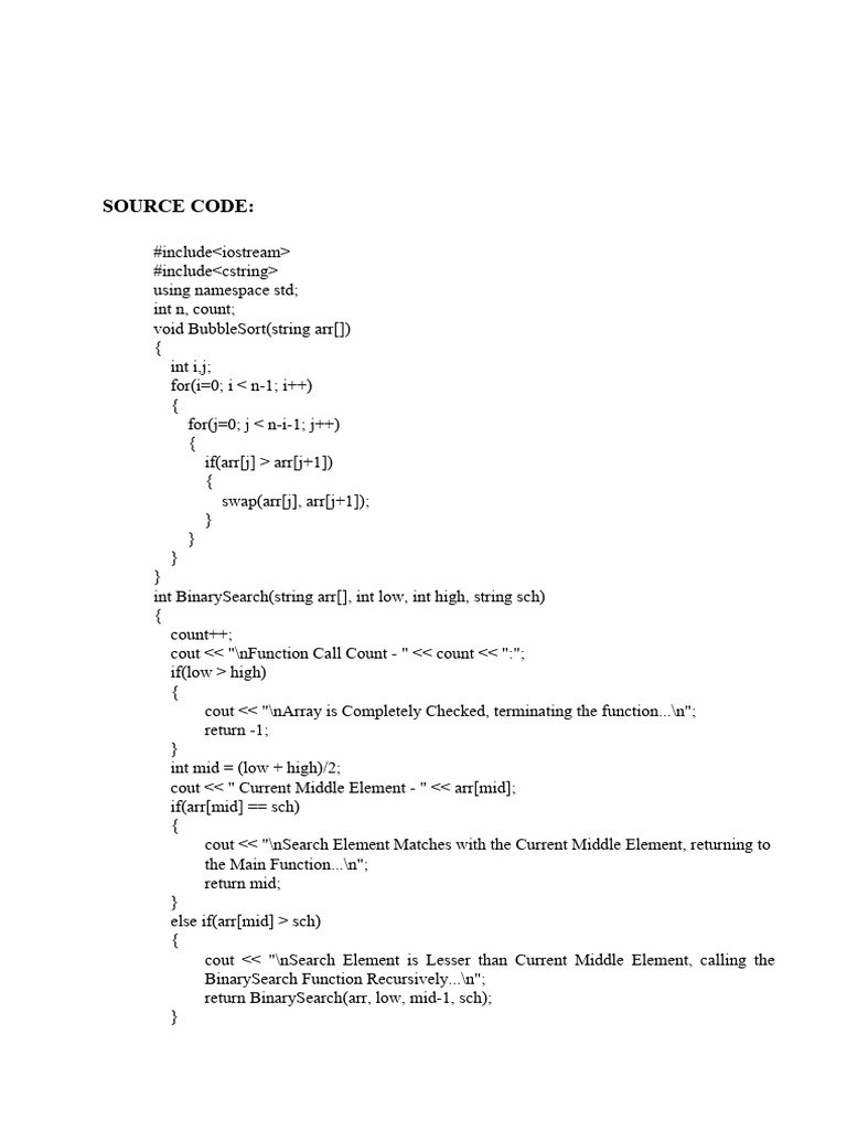 Binary Search Record Pdf
