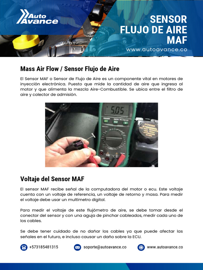 Descarga Sensor MAF | PDF | Sensor | Medición de flujo