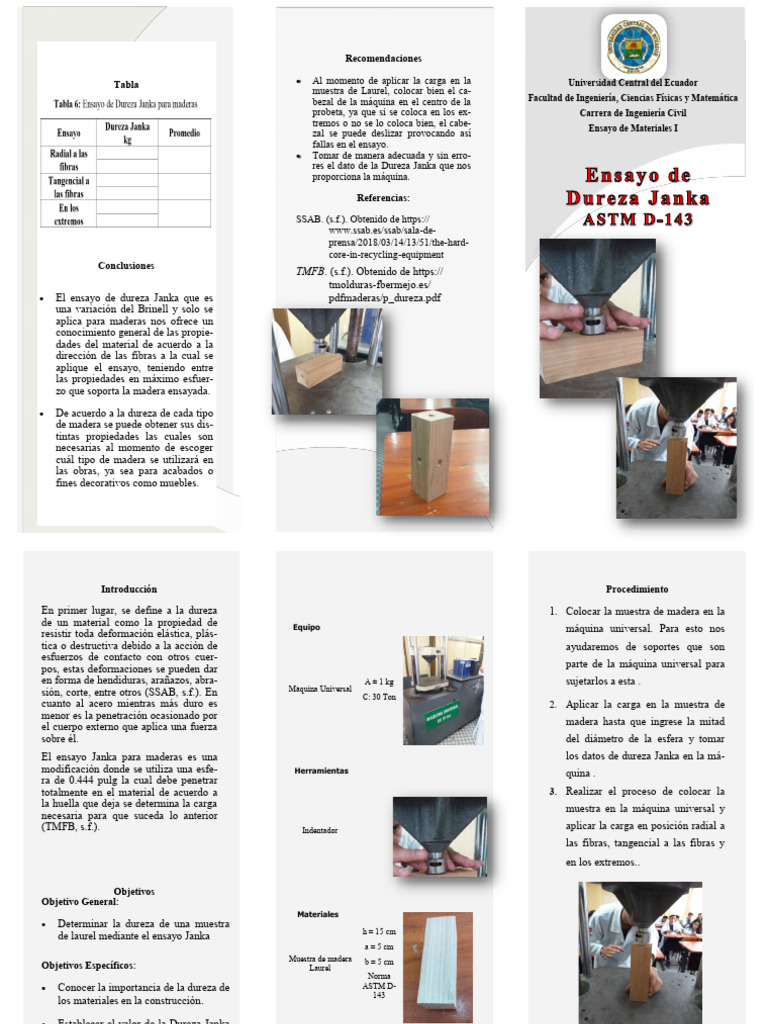 Janka | PDF | Dureza | Madera