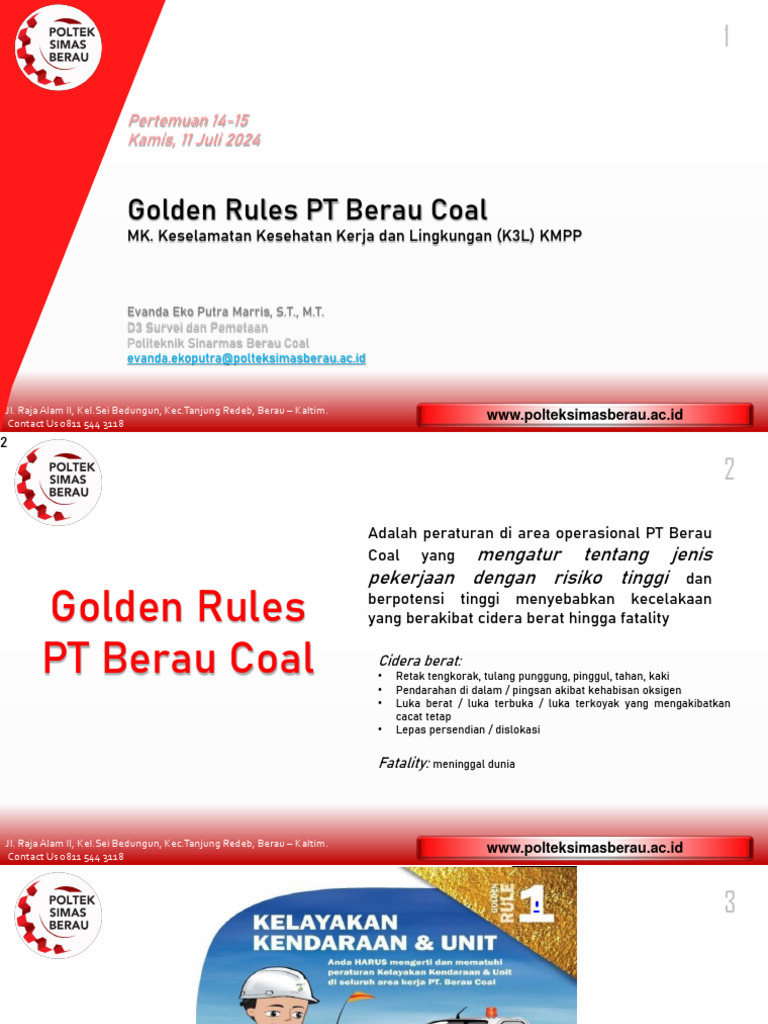 15 - K3L - KMPP - Golden Rules PTBC | PDF