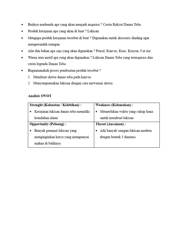 Contoh SWOT | PDF