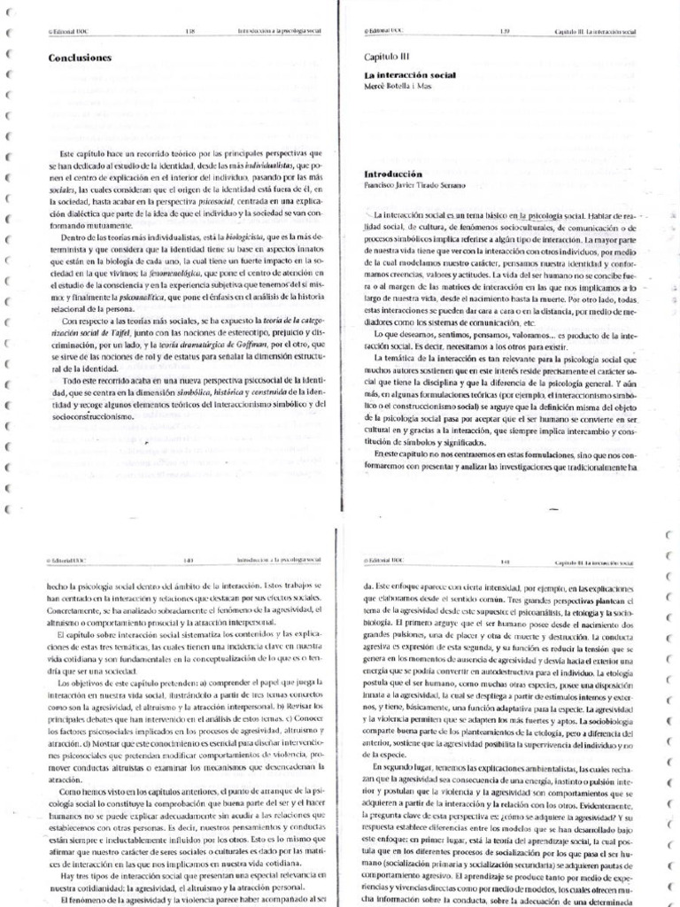 Botella y Tirado 2004 - La Interacci N Social | PDF | Agresión | Ciencia cognitiva