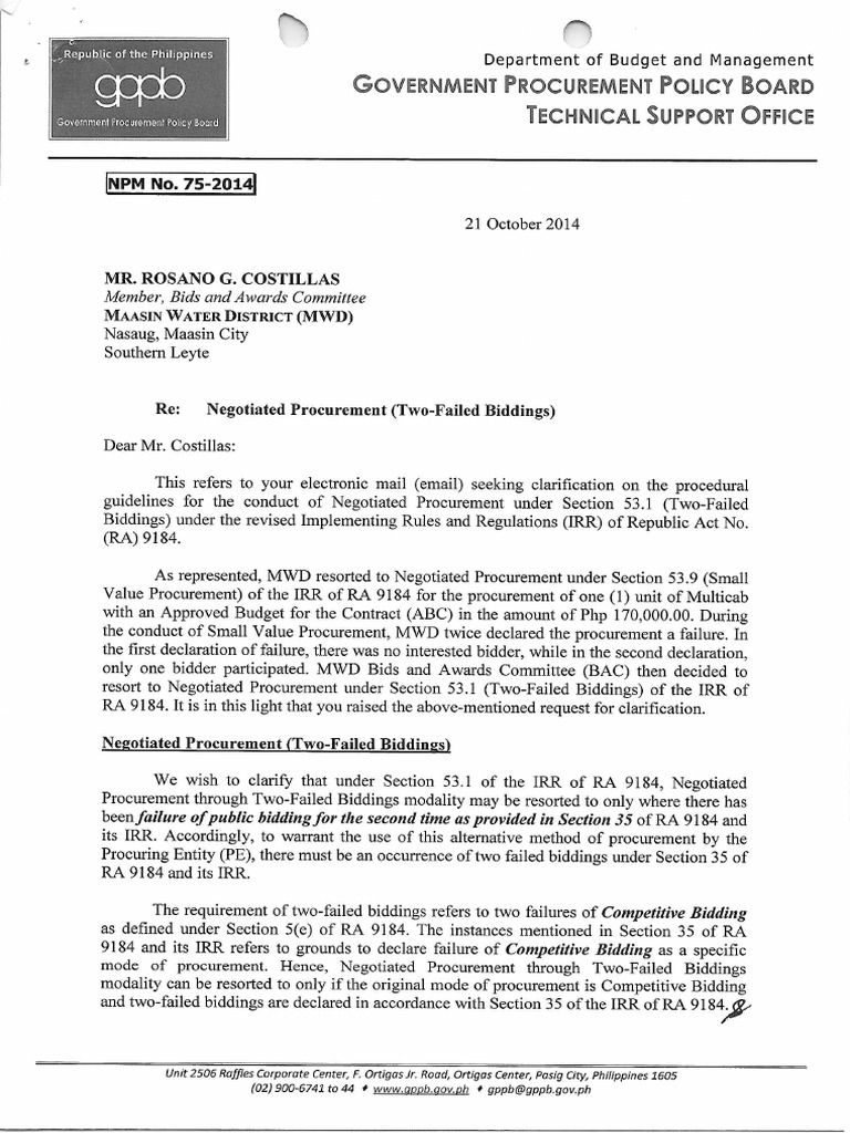 NPM No. 075 2014 | PDF