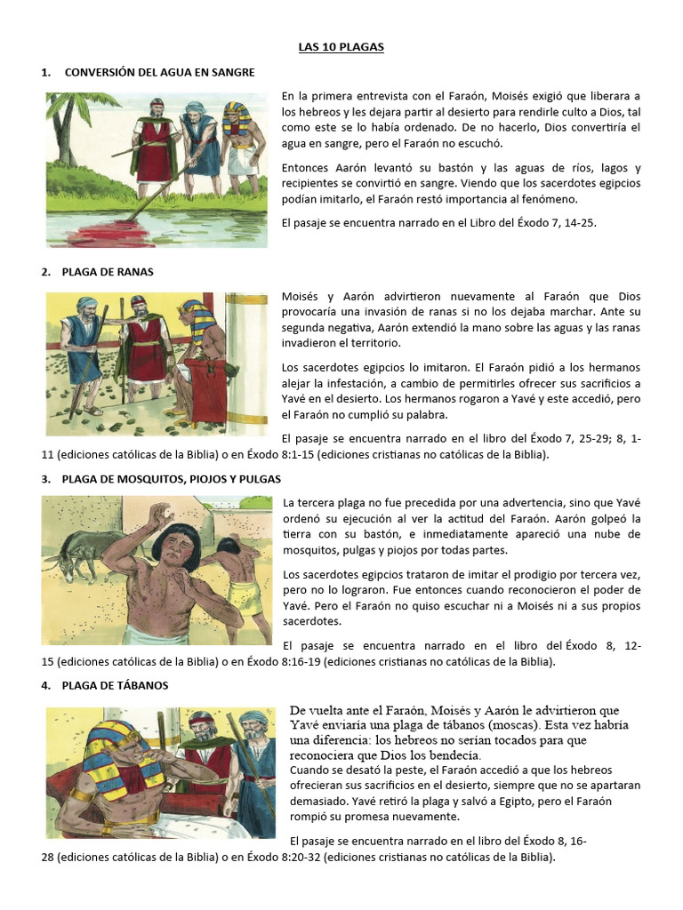 LAS 10 PLAGAS | PDF | Libro del éxodo | Moisés