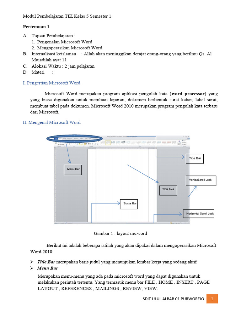 Modul Tik Ms Word 3p | PDF | Komputer