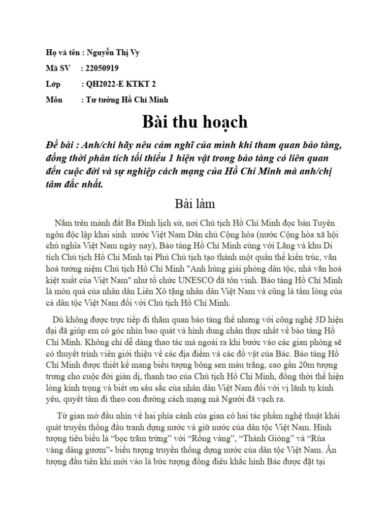 Bài Thu Ho CH TTHCM | PDF