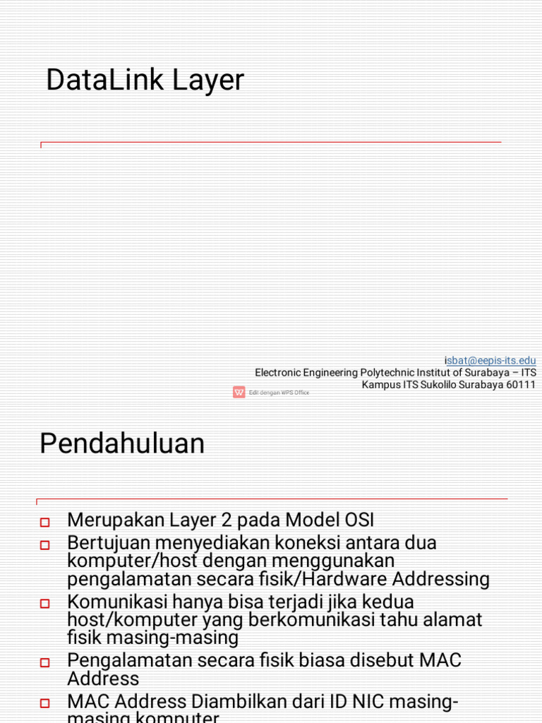 Modul 4-1 DataLink Layer | PDF | Telecommunications Standards | Osi Model