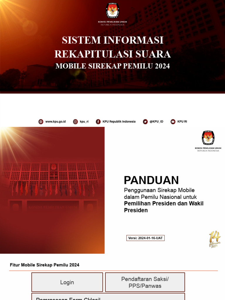 PANDUAN - Penggunaan SIREKAP - MOBILE | PDF