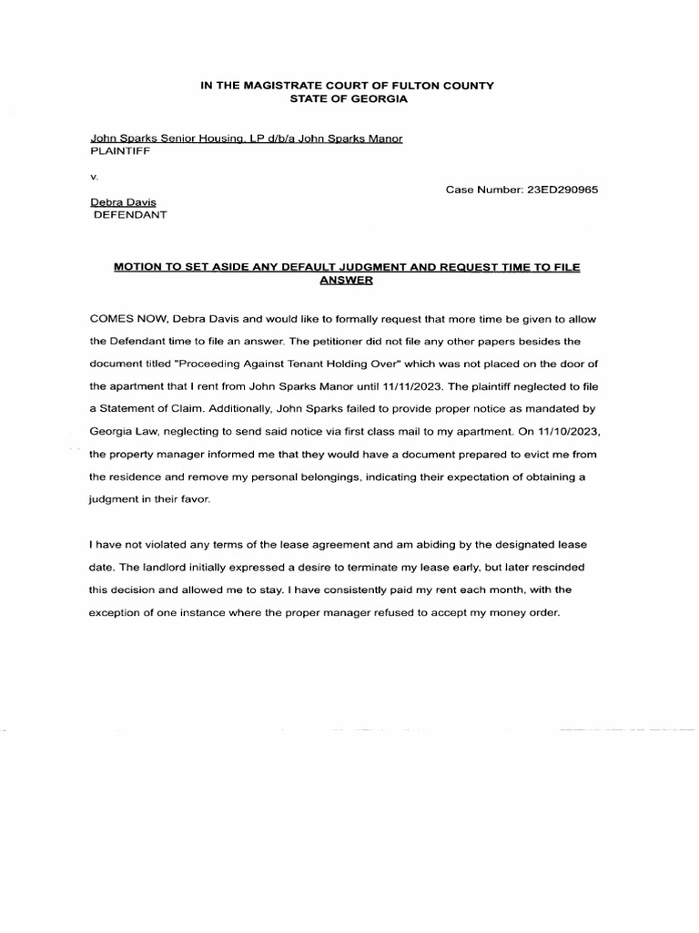 Motion To Set Aside | PDF