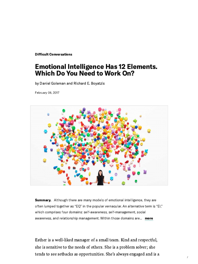 Emotional Intelligence Has 12 Elements. Which Do You Need To Work On ...
