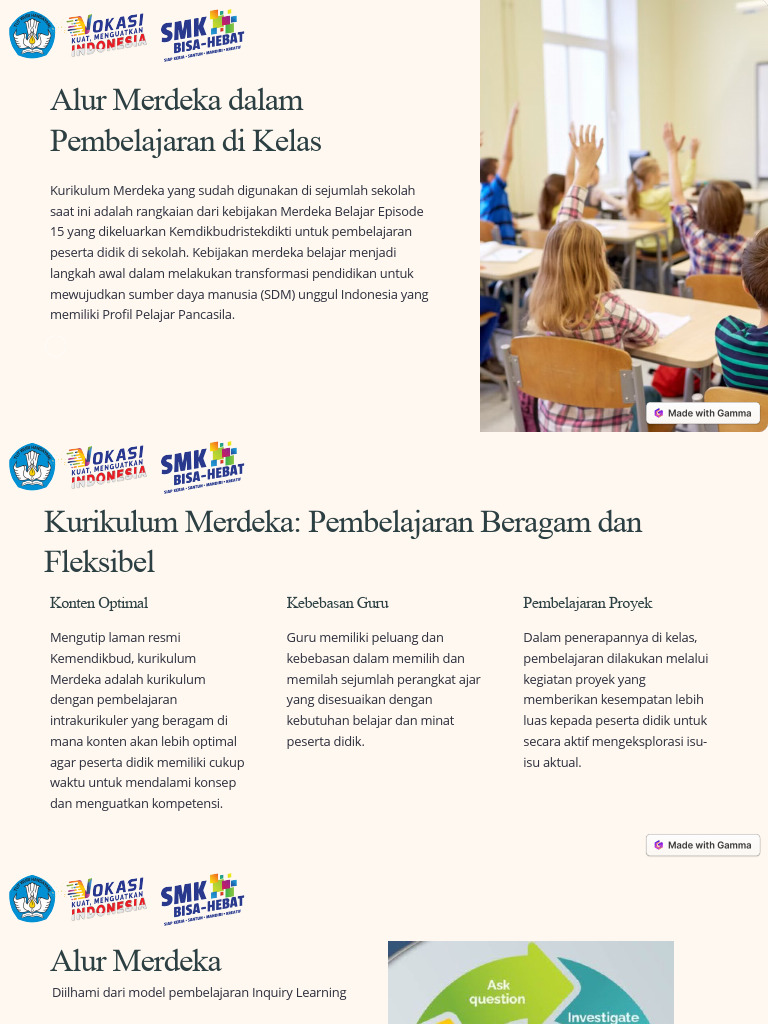 Alur Merdeka Dalam Pembelajaran Di Kelas | PDF