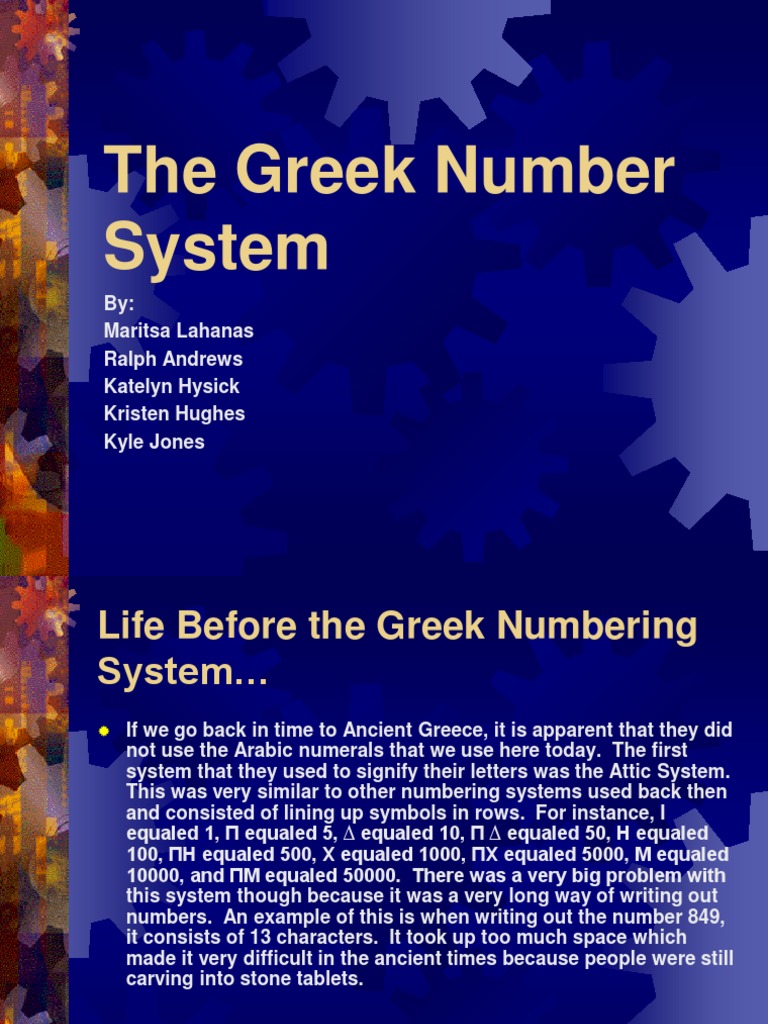 18 Greek Number System PP | Greek Alphabet | Numbers