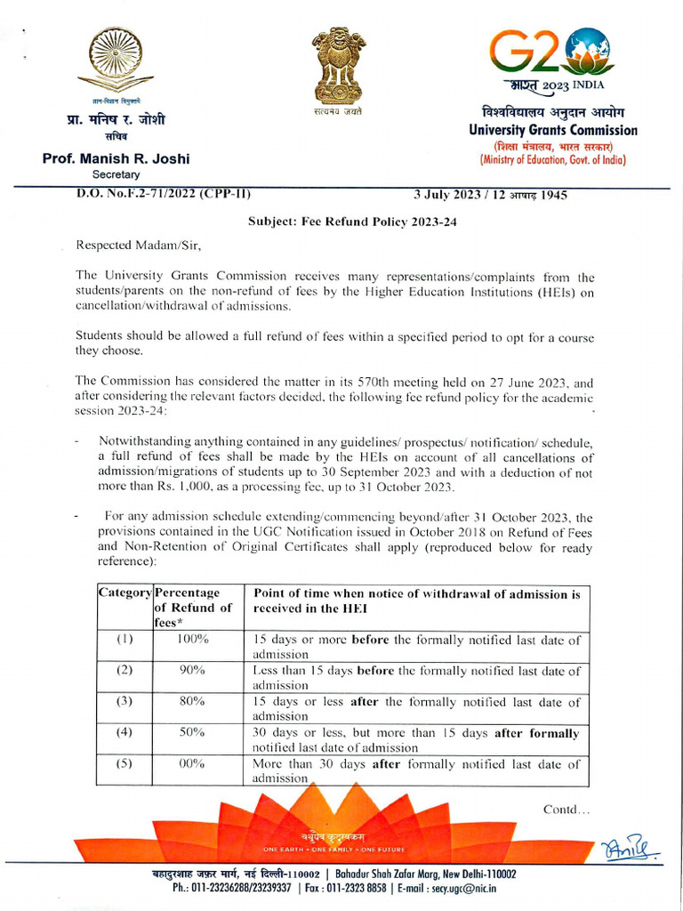 Fee-Refund-Polict 0001 | PDF