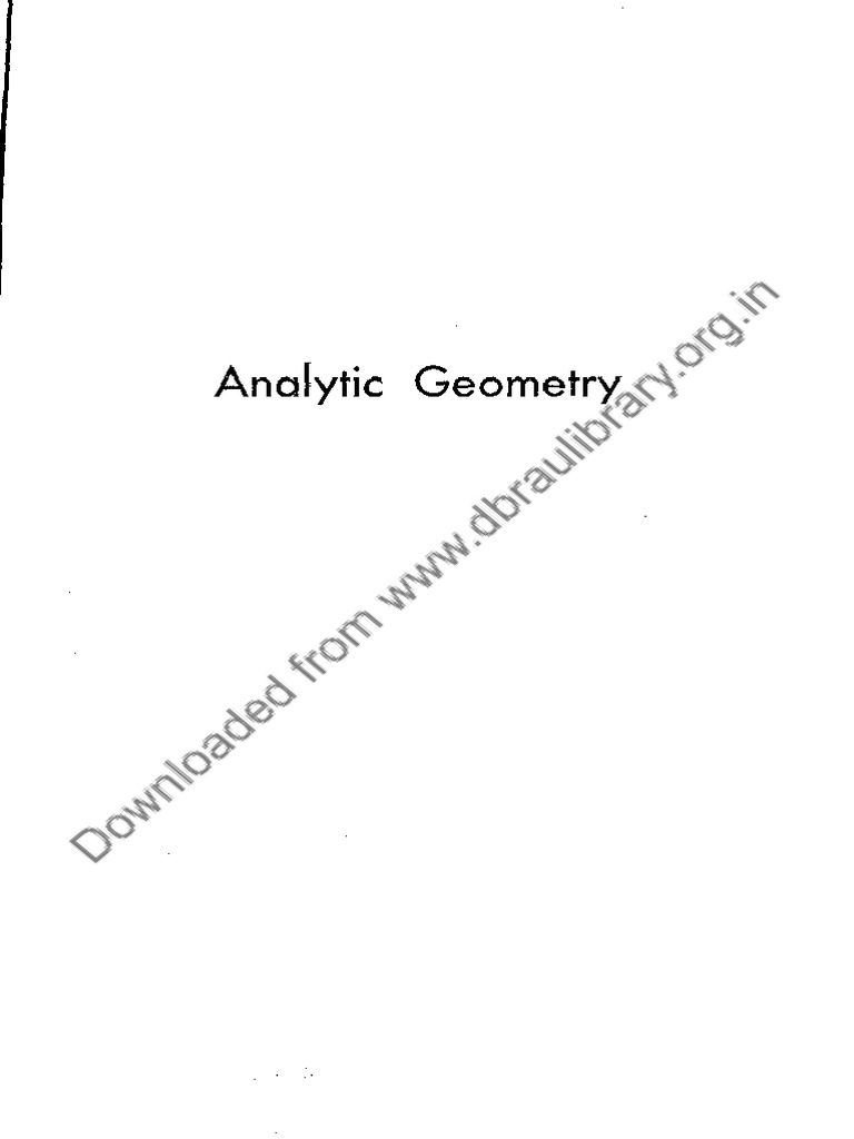 Mathematics 1951 49672 Analytic Geometry | PDF