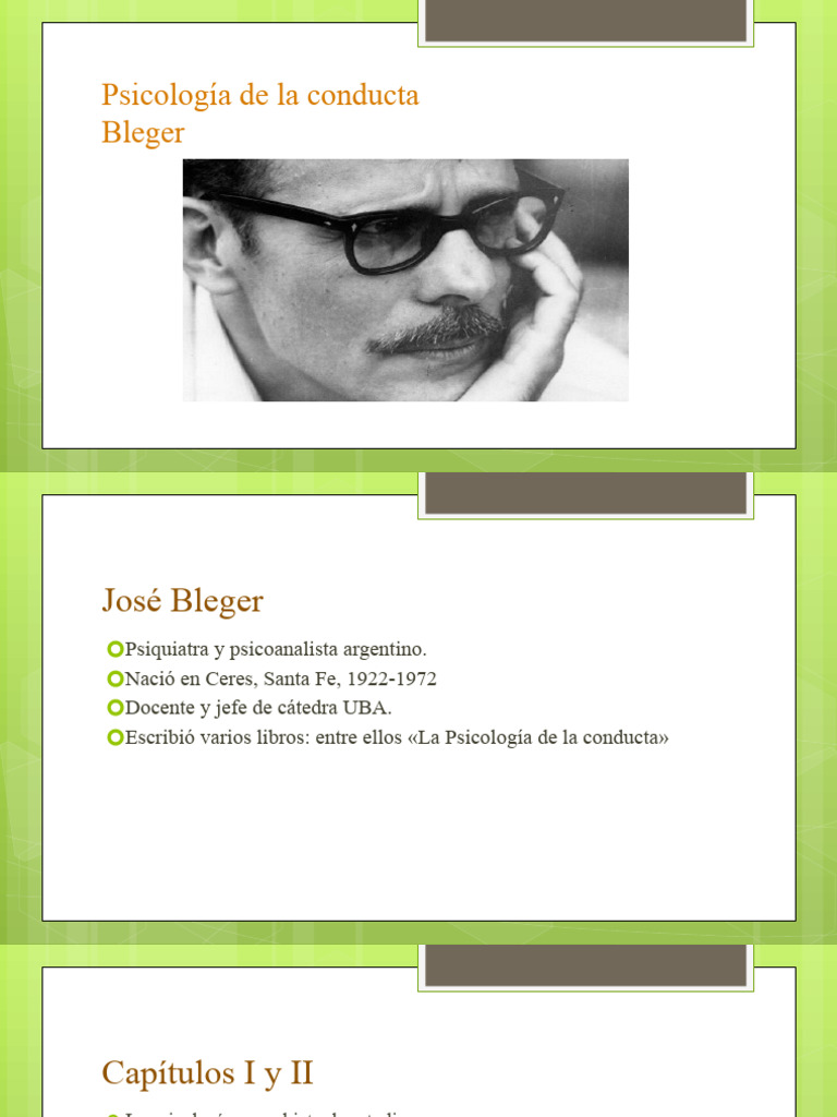 BLEGER-Psicologia de La Conducta | PDF | Sicología | Comportamiento