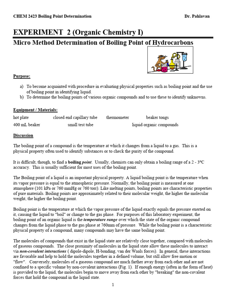 Boiling Point Determination Expt | PDF | Liquids | Gases