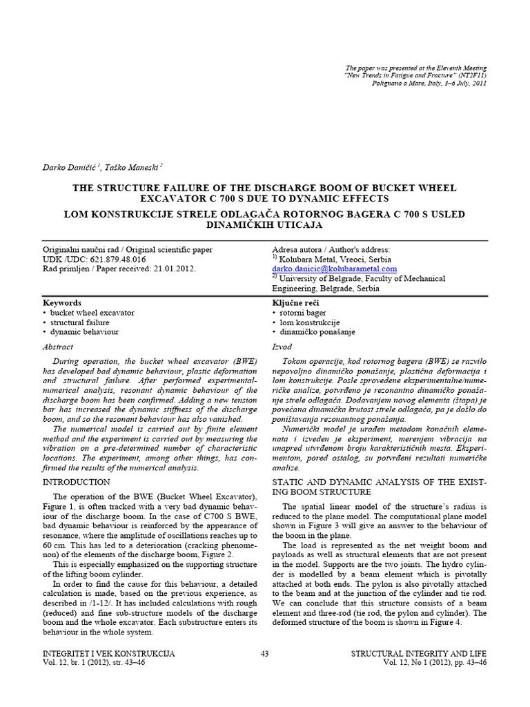 The Structure Failure of The Discharge B | PDF | Oscillation | Resonance