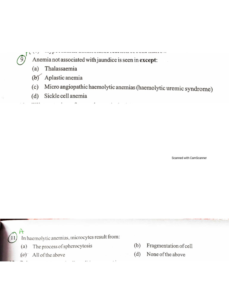 anemia mcq | PDF