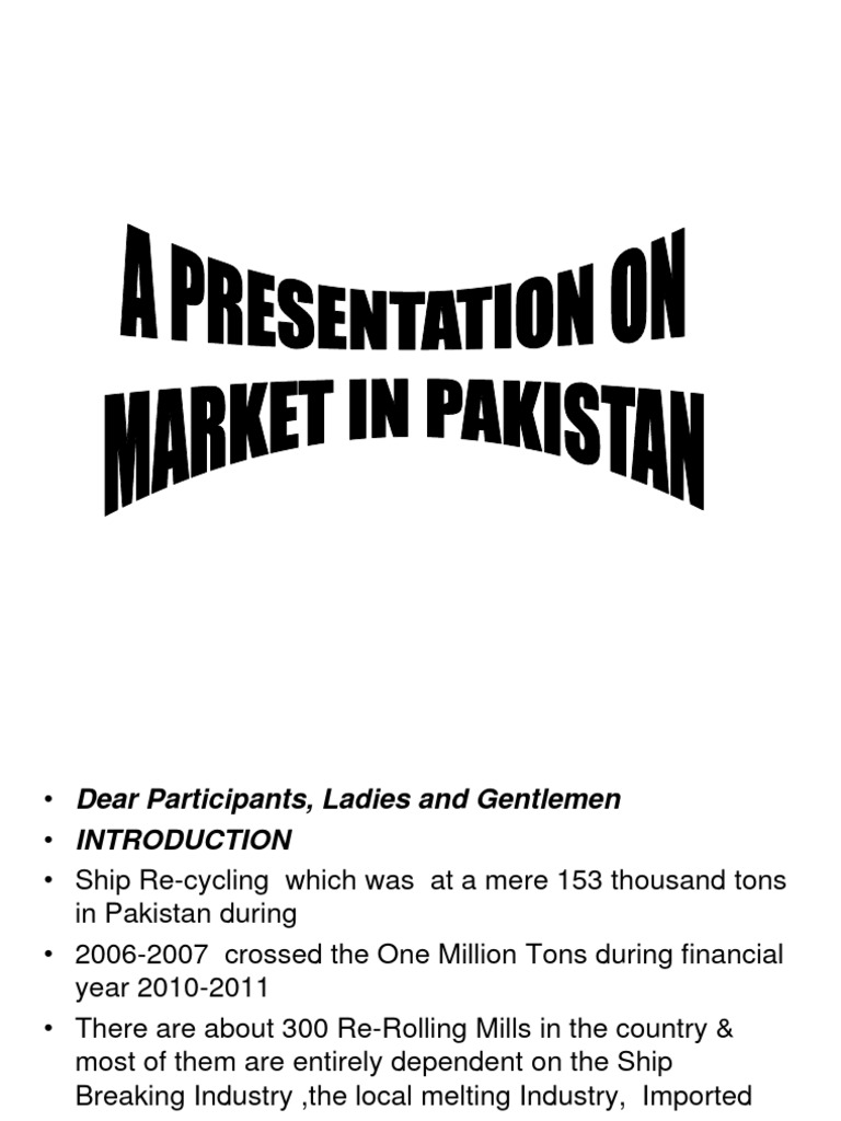 A PRESENTATION ON MARKET IN INDIAN SUB-CONTINENT (PAKISTAN) | PDF | Oil ...