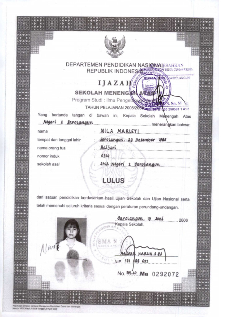 IJazah Legalisir | PDF