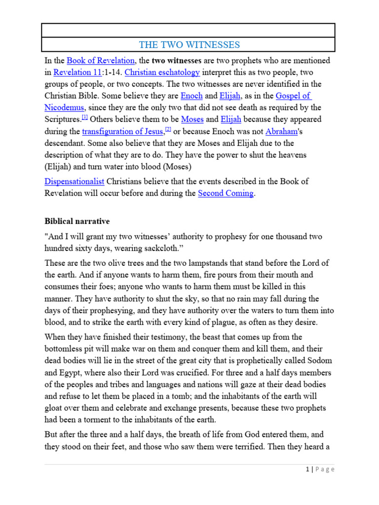 In The Book Of Revelation Pdf Elijah Religious Belief And Doctrine