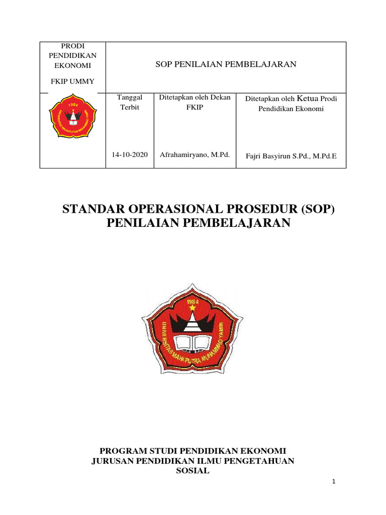 Sop Penilaian Pembelajaran | PDF | Karier & Perkembangan | Seni