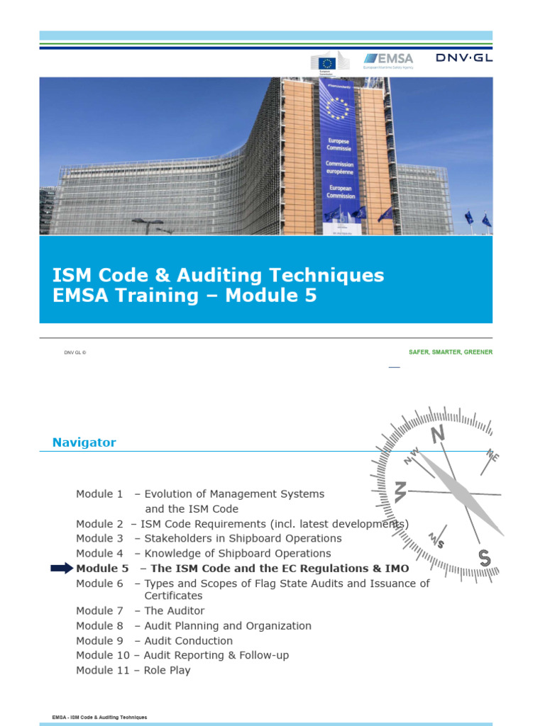 EMSA_ISM_Code_Training_VLC_Module 5 | PDF | Ships | Audit