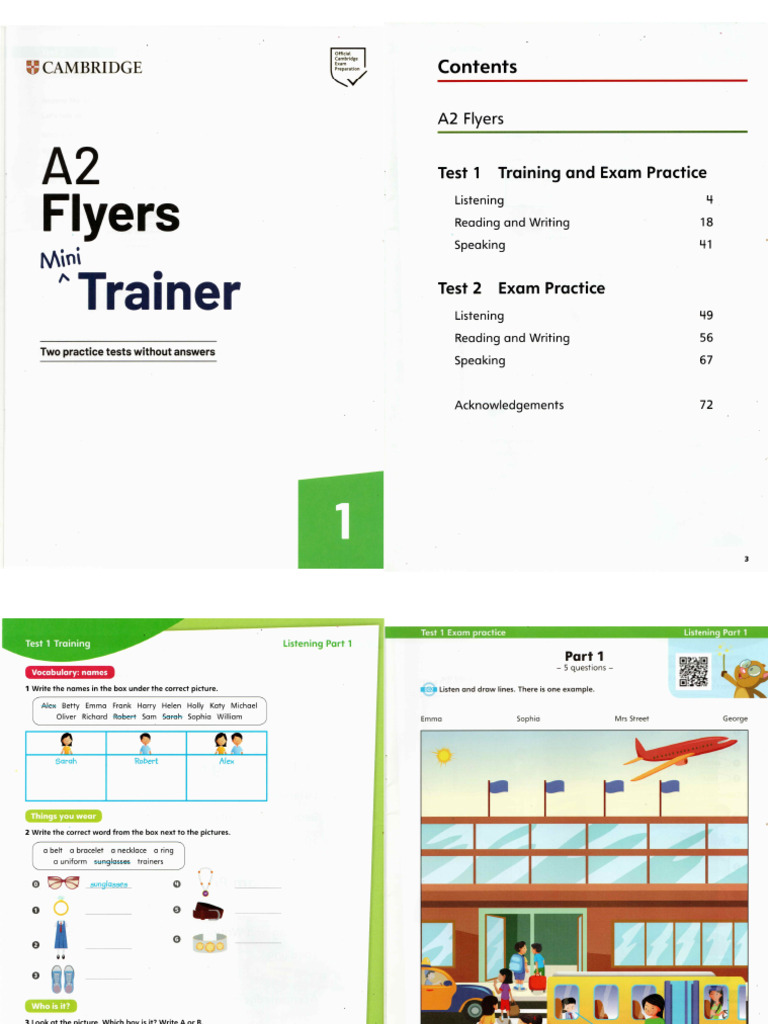 A2 Flyers Mini Trainer Test 1 Full Test | PDF
