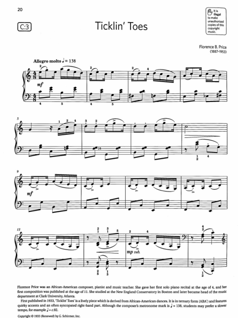 Ticklin Toes - Abrsm Grade 4 (23-24) | PDF