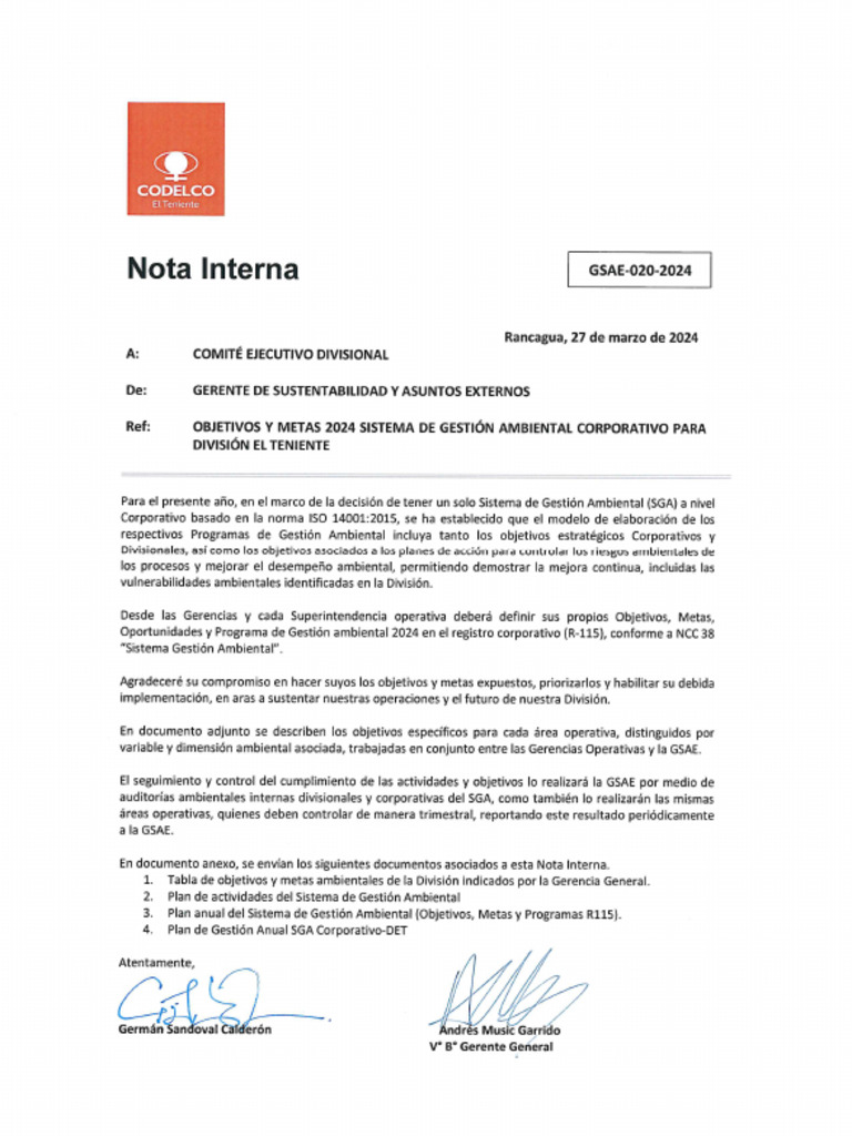 NI GSAE 020-2024 Plan Anual SGA 2024 (1) - 240528 - 090515 | PDF