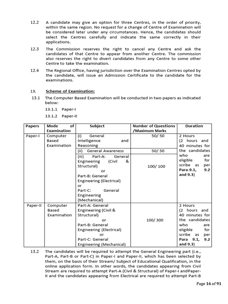 SSC Je Ce Syllabus | PDF | Beam (Structure) | Concrete