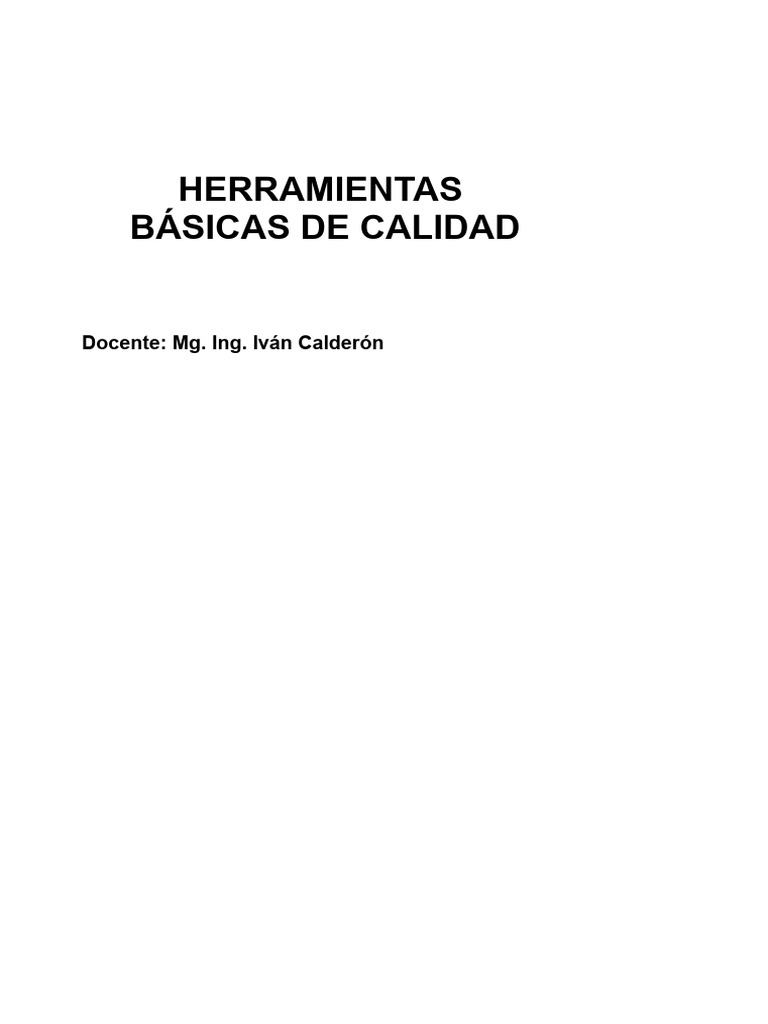 Ejemplos Herramientas Básicas de Calidad s14 Procesos | PDF