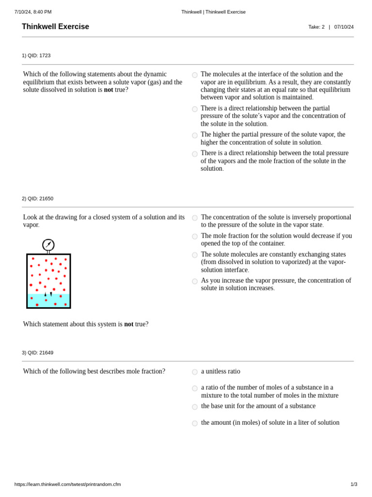 Pressure Change and Solubility | PDF | Vapor | Carbon Dioxide