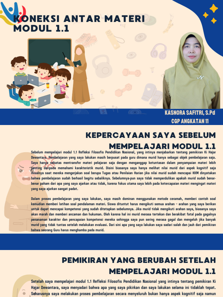 Koneksi Antar Mater Modul 1.1 | PDF | Karier & Perkembangan | Sains & Matematika