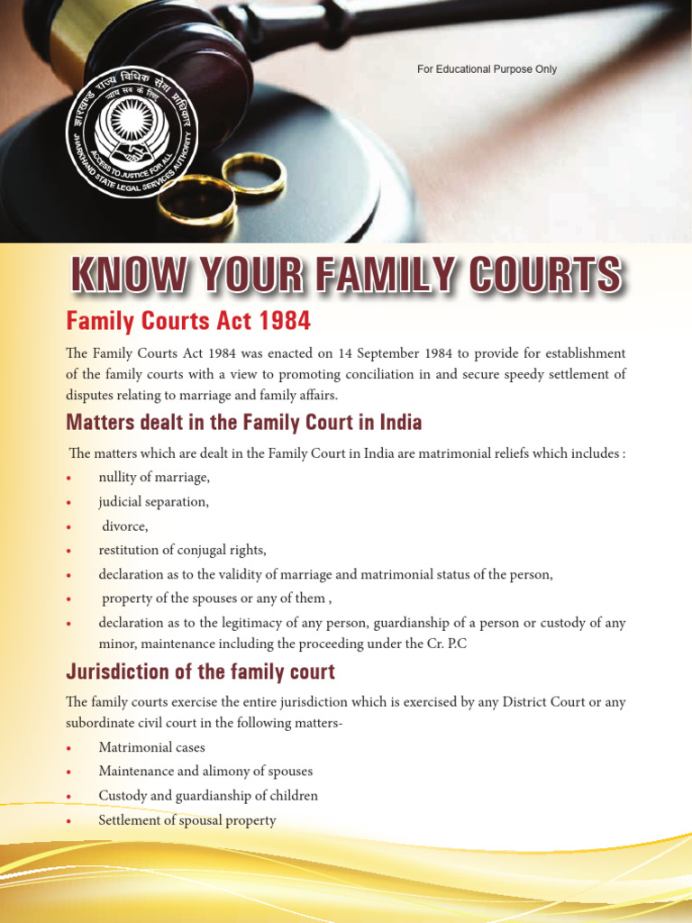 Overview of Family Courts Act 1984 | PDF | Family Court | Alimony