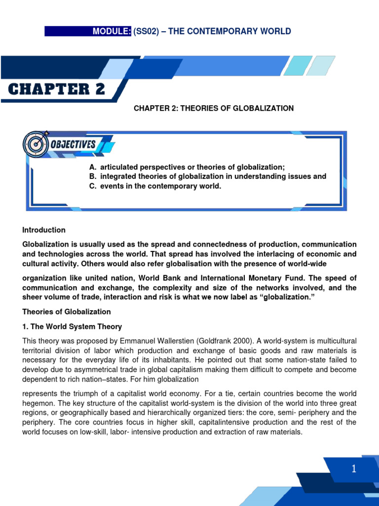 SS02 - Chapter 2 | PDF | Globalization | World Systems Theory