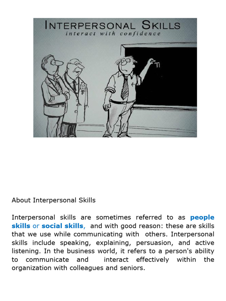 Interpersonal Skills Tutorial Class 1&2 | PDF | Body Language ...