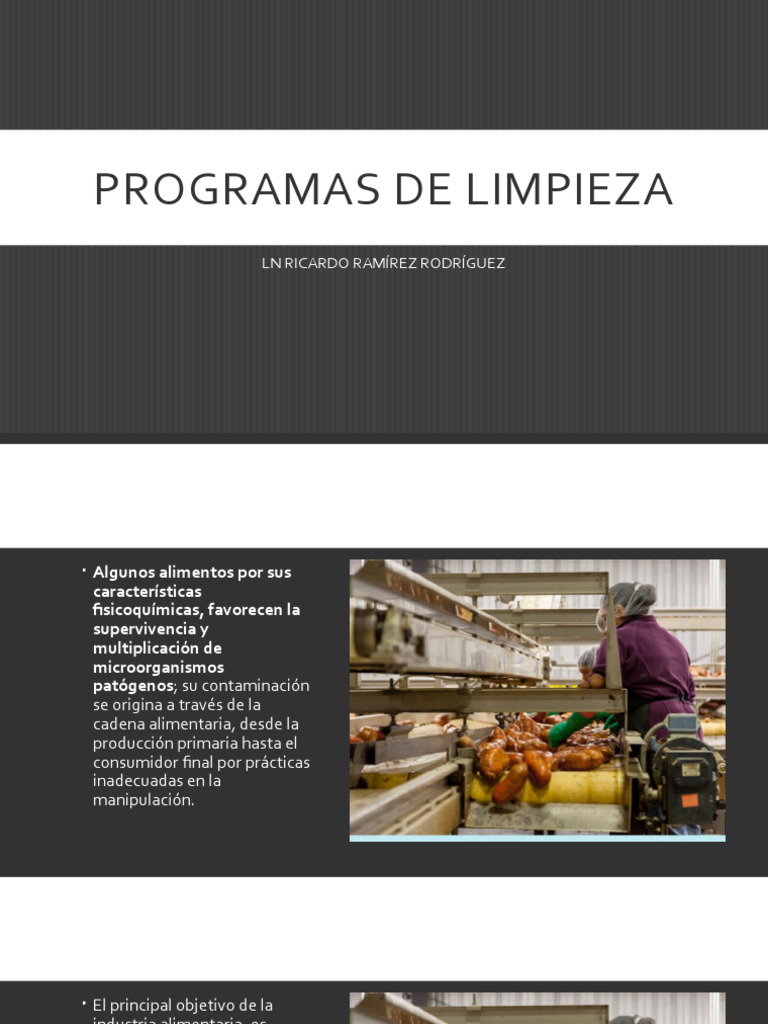 Programas de Limpieza | PDF | Agua | Alimentos