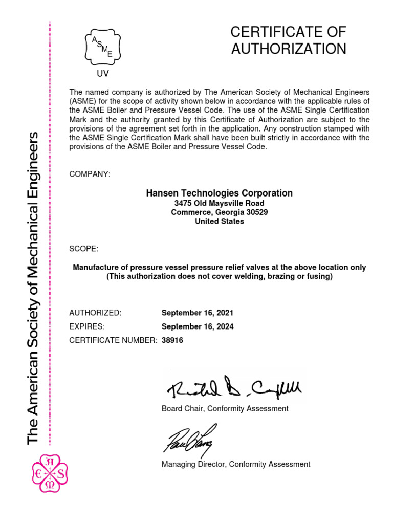 ASME-Cert-2021 | PDF