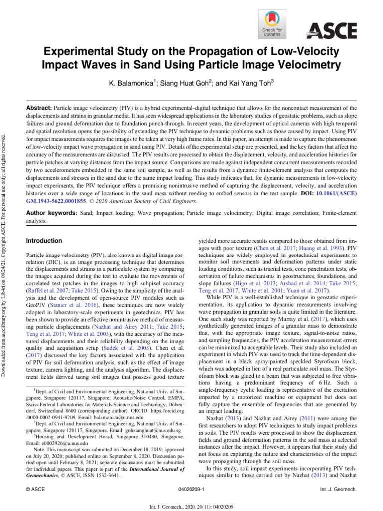 Experimental Study On The Propagation of Low-Velocity Impact Waves in ...