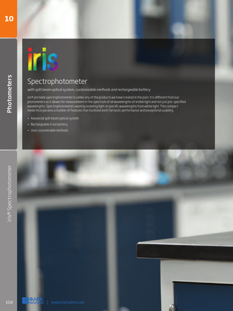 Product-Info-Hi801-Iris-En - Hanna Instrument | PDF | Spectrophotometry ...